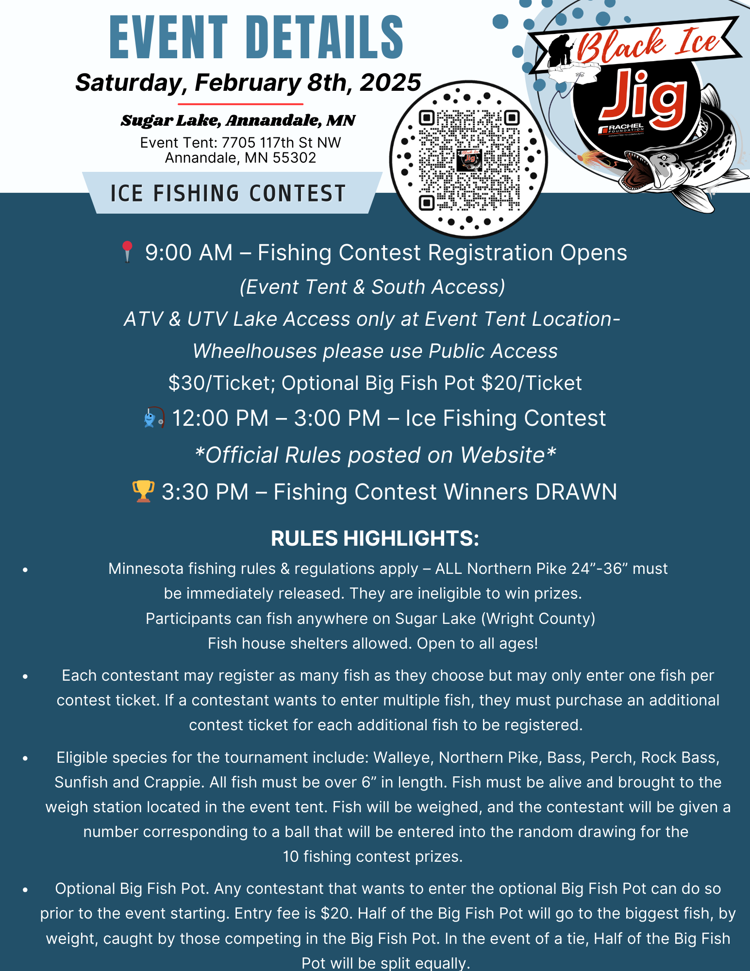 Black Ice Jig Hosted by the Rachel Foundation